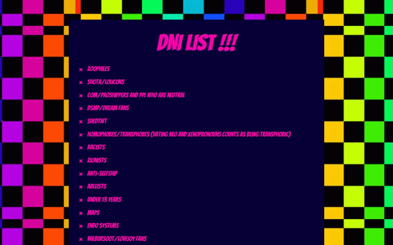DNI LIST